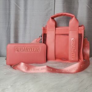 Steve Madden | Bags | Steve Madden Ocean Coral Bwebber Satchel And ...
